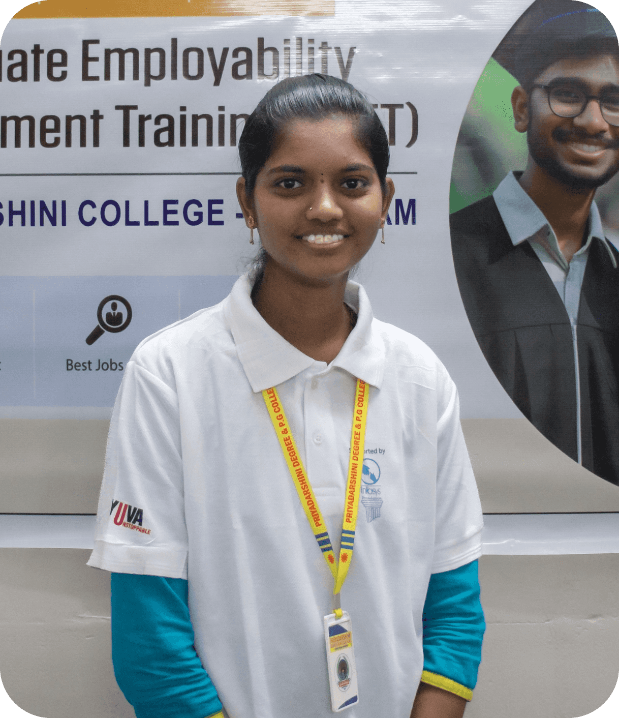 young indian college student job seeker holding file in hand